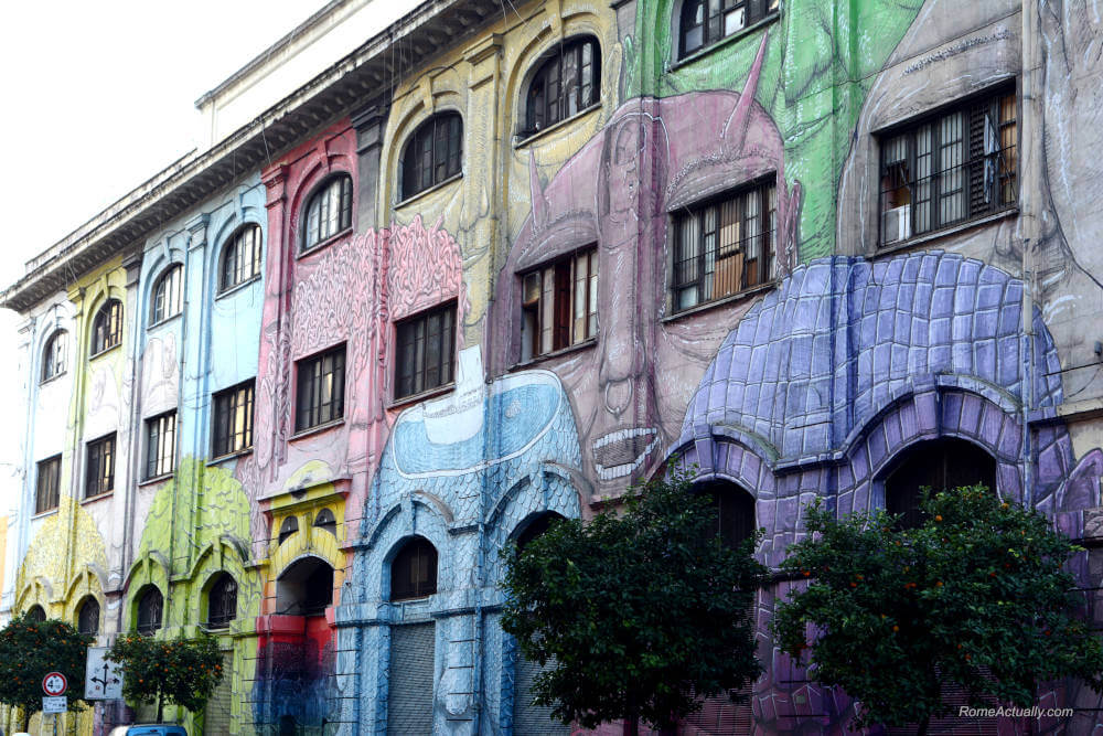 Street art in Ostiense district in Rome - Where to find the best murals