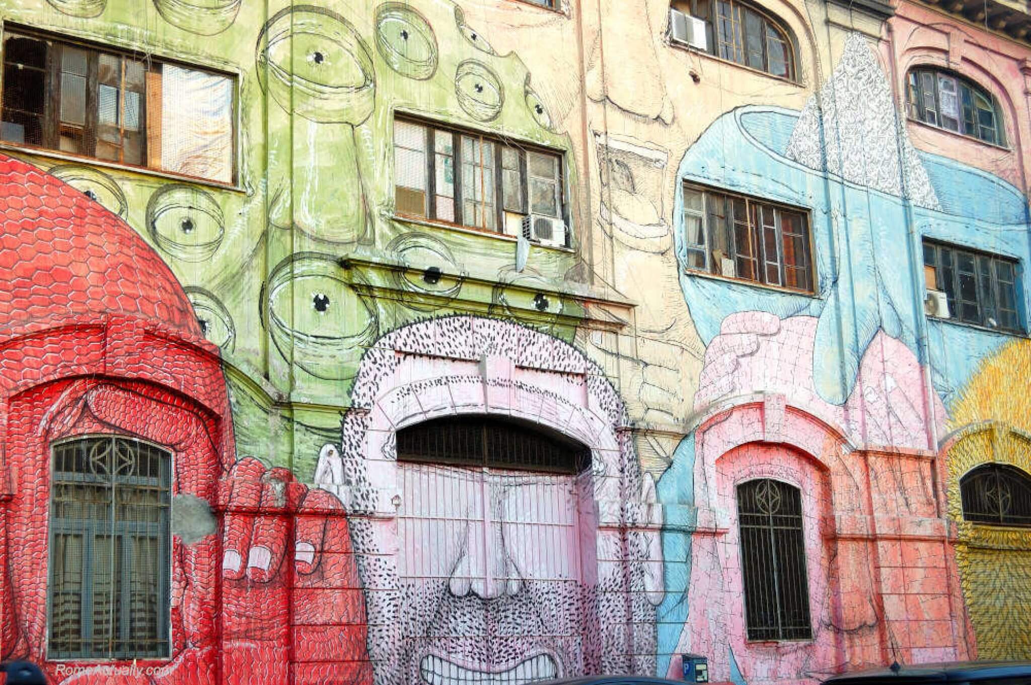 Street art in Ostiense district in Rome - Where to find the best murals